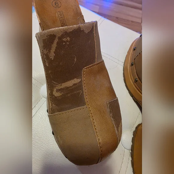 Predictions | Shoes | Vintage 7s Chunkybrown Patchwork Platform Clog ...
